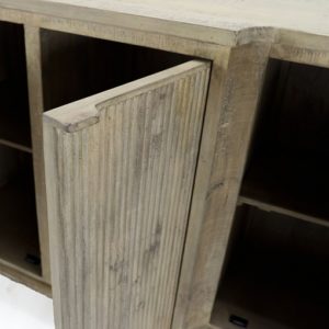 Cybil Four Door Buffet, Hand Brushed Grey - Home Source Furniture