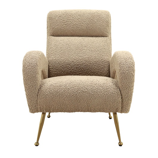 Ripley Upholstered Arm Chair, Shaggy Mocha - Home Source Furniture