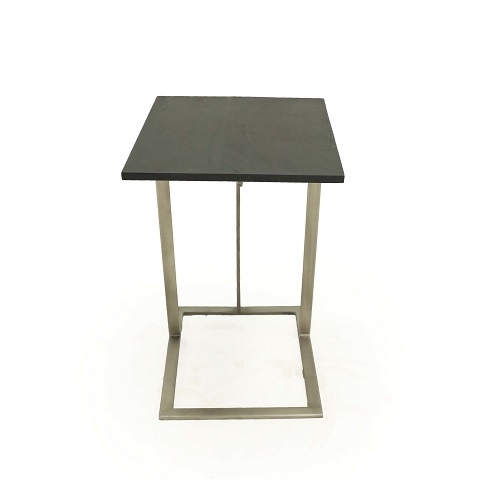 Kelby Pull-Up Side Table, Matte Black With Pewter - Home Source Furniture
