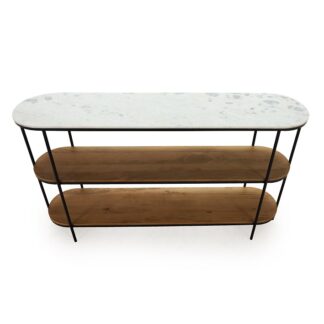 Dillon Media Console With Marble - Home Source Furniture
