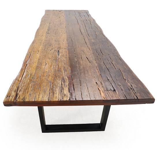 Telluride 118″ Dining Table, Organic Reclaimed Wood - Home Source Furniture