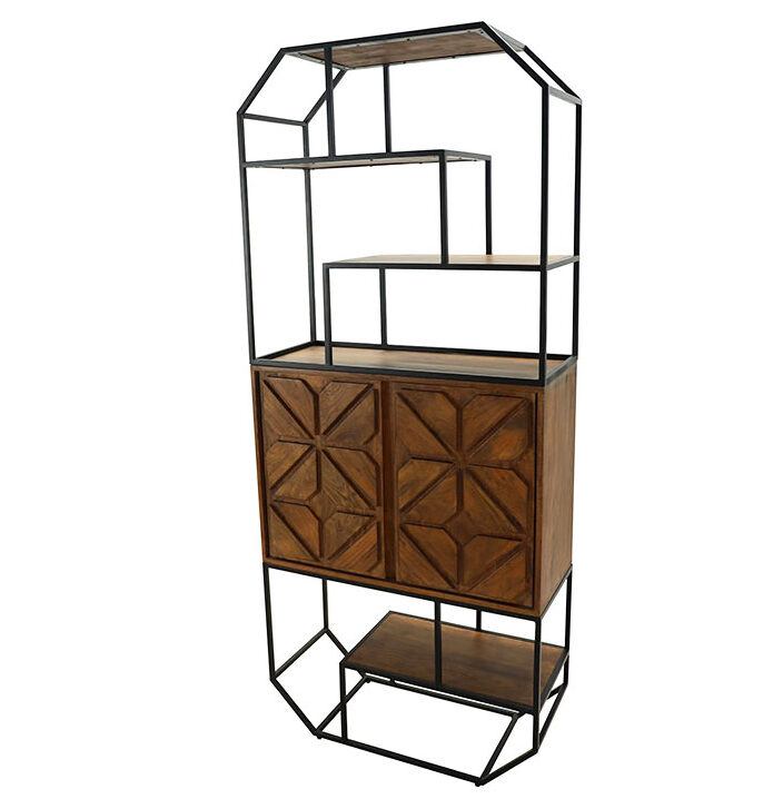 Metro Bookcase With Storage Cabinet, Vintage Tobacco - Home Source ...