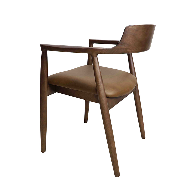 Bergen Leather Arm Chair, Brown Oak - Home Source Furniture