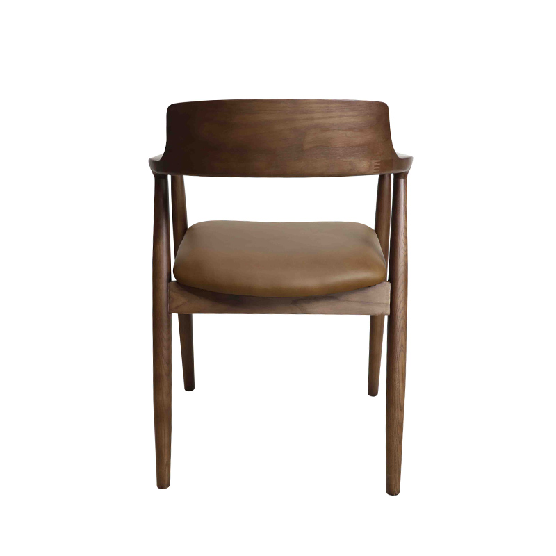 Bergen Leather Arm Chair, Brown Oak - Home Source Furniture