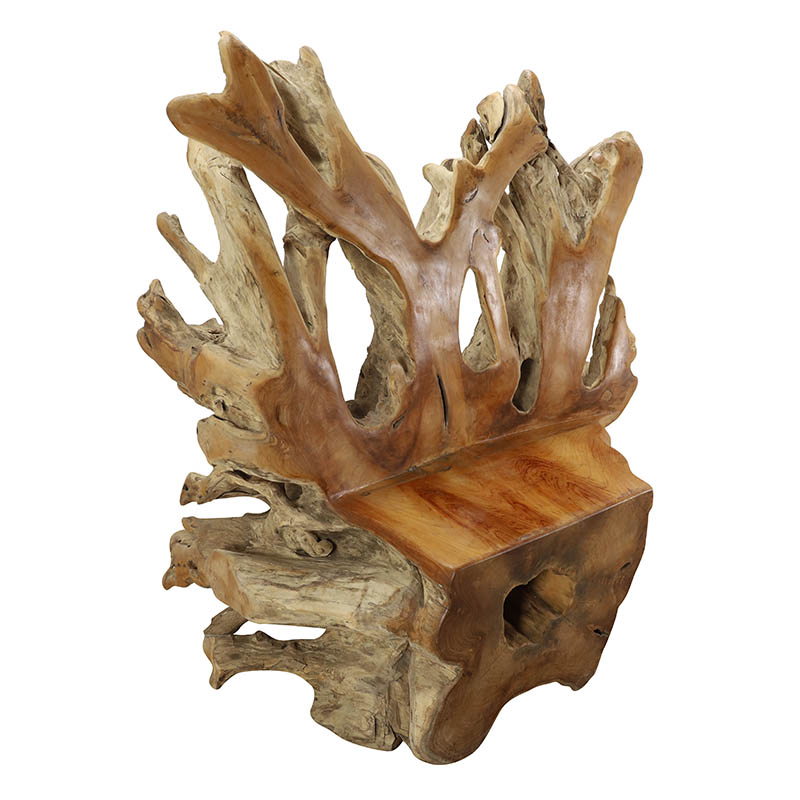 Freeform Teak Root Wood Bench, JS 430 - Home Source Furniture