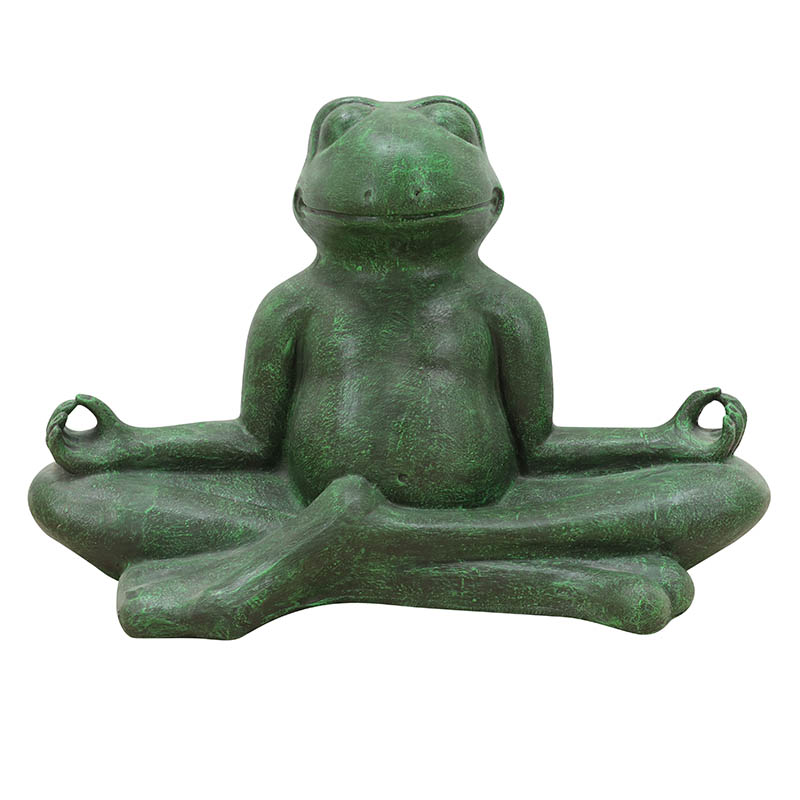 Peaceful Zen Frog Sculpture 25" Tall , RIS 798 Forest Green - Home ...